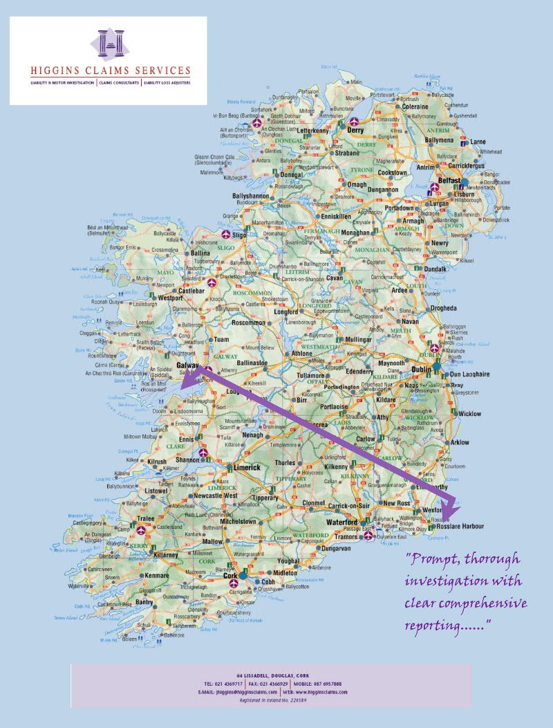 Higgins Claims Services - Map